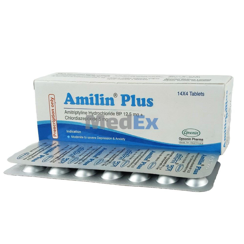 Amilin Plus | 12.5 mg+5 mg | Tablet | এমিলিন প্লাস ১২.৫ মি.গ্রা.+৫ মি ...