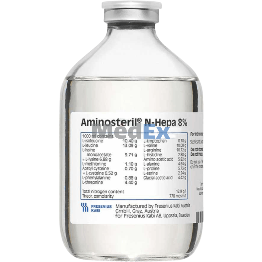 Aminosteril N-Hepa | 8% | Injection | এ্যামাইনোস্টেরিল এন-হেপা ৮ ...