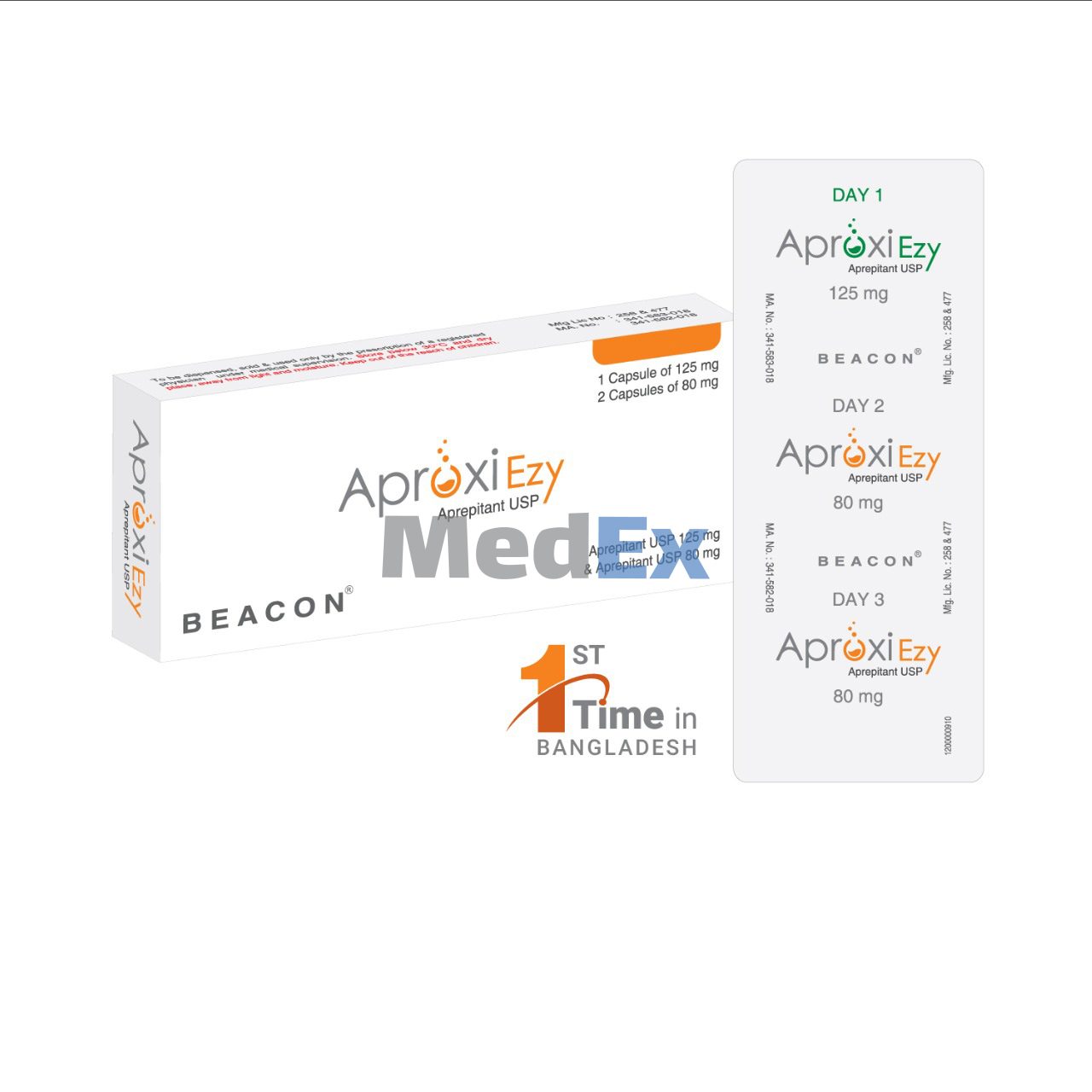Aproxi EZY | 125 mg+80 mg+80 mg | Capsule | অ্যাপ্রোক্সি ইজি ১২৫ মি ...