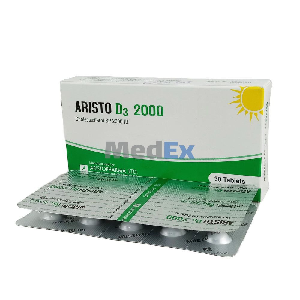Aristo D3 | 2000 IU | Tablet | এরিস্টো ডি৩ ২০০০ আই ইউ ট্যাবলেট ...