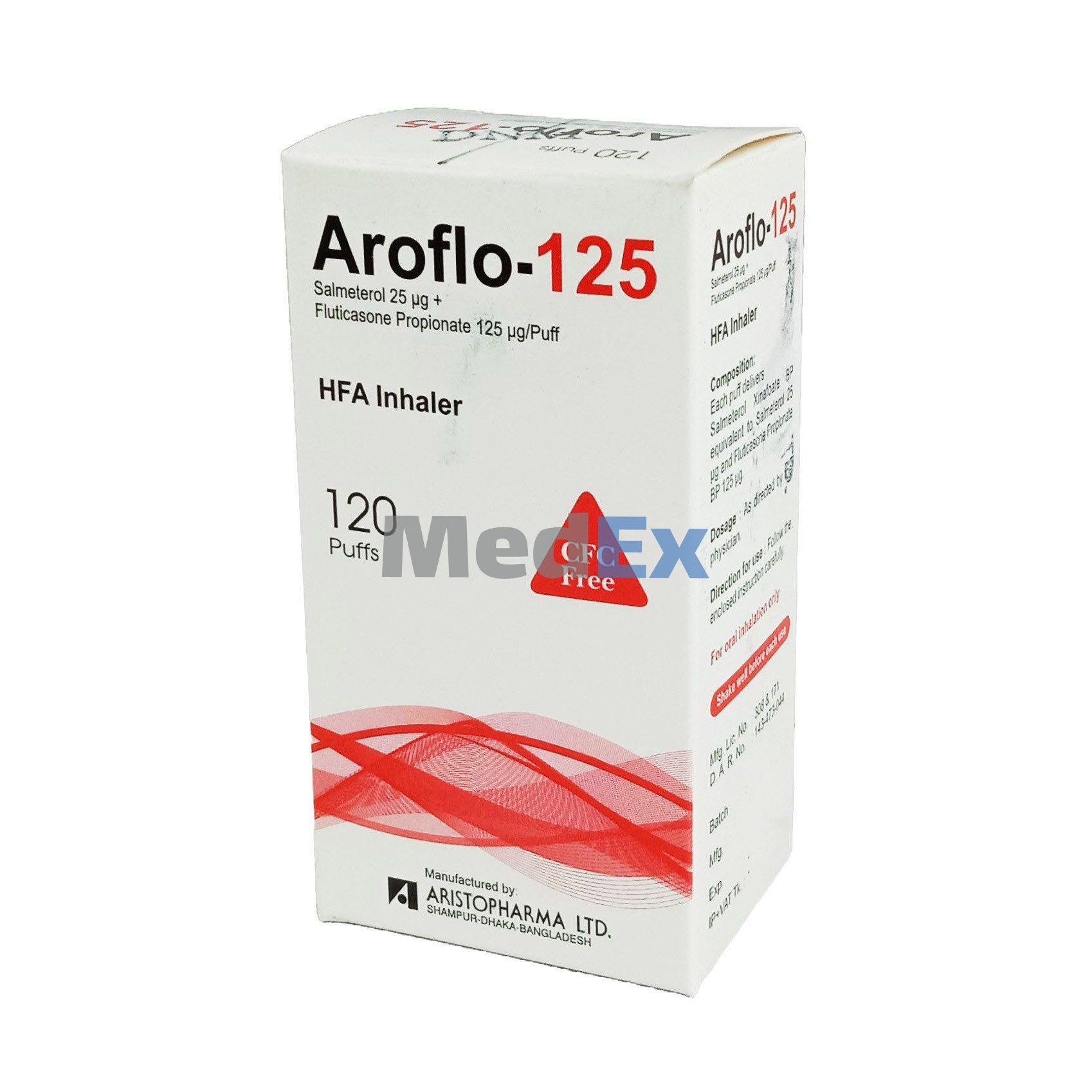 Aroflo | (25 mcg+125 mcg)/puff | MDI | এরোফ্লো (২৫ মাইক্রো গ্রাম+১২৫ ...
