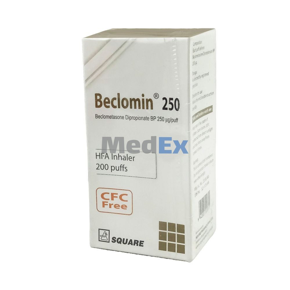 Beclomin | 250 mcg/puff | Inhaler | বেক্লোমিন ২৫০ মাইক্রো গ্রাম/পাফ ...