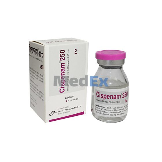 Cispenam | (250 mg+250 mg)/vial | Injection | সিস্‌পেনাম (২৫০ মিগ্রা ...