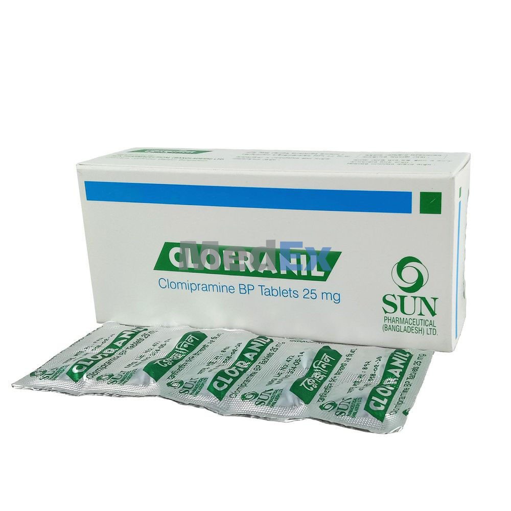 Clofranil | 25 mg | Tablet | ক্লোফ্রানিল ২৫ মি.গ্রা. ট্যাবলেট | Sun ...