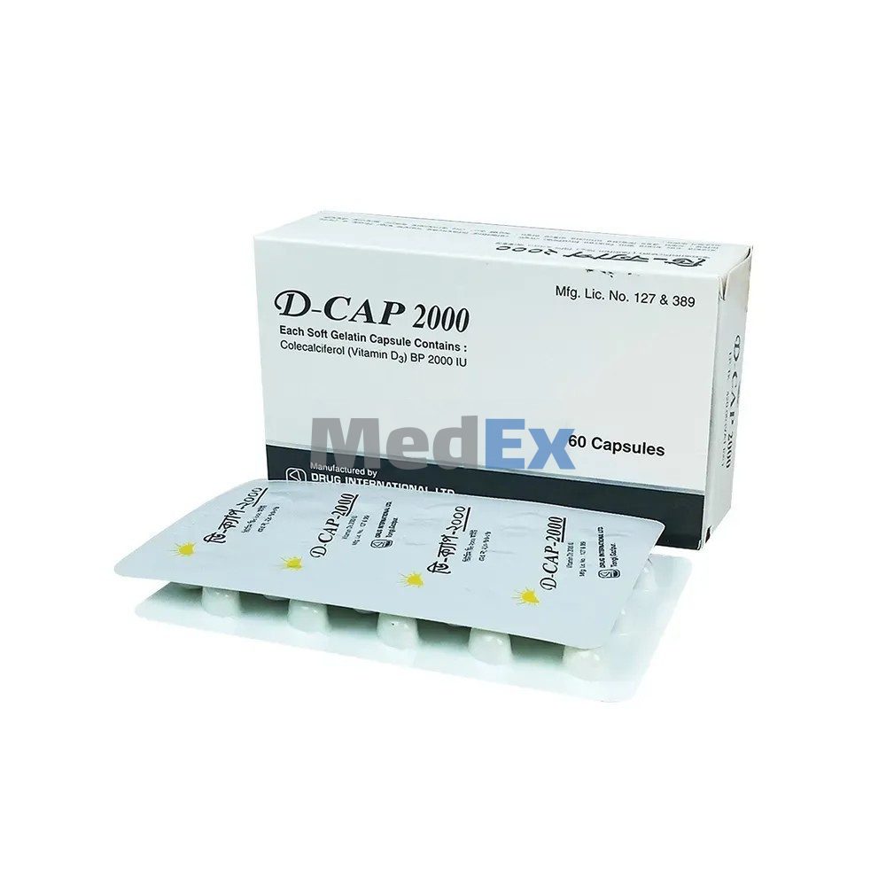 D-Cap | 2000 IU | Capsule | ডি-ক্যাপ ২০০০ আই ইউ ক্যাপসুল | Drug ...