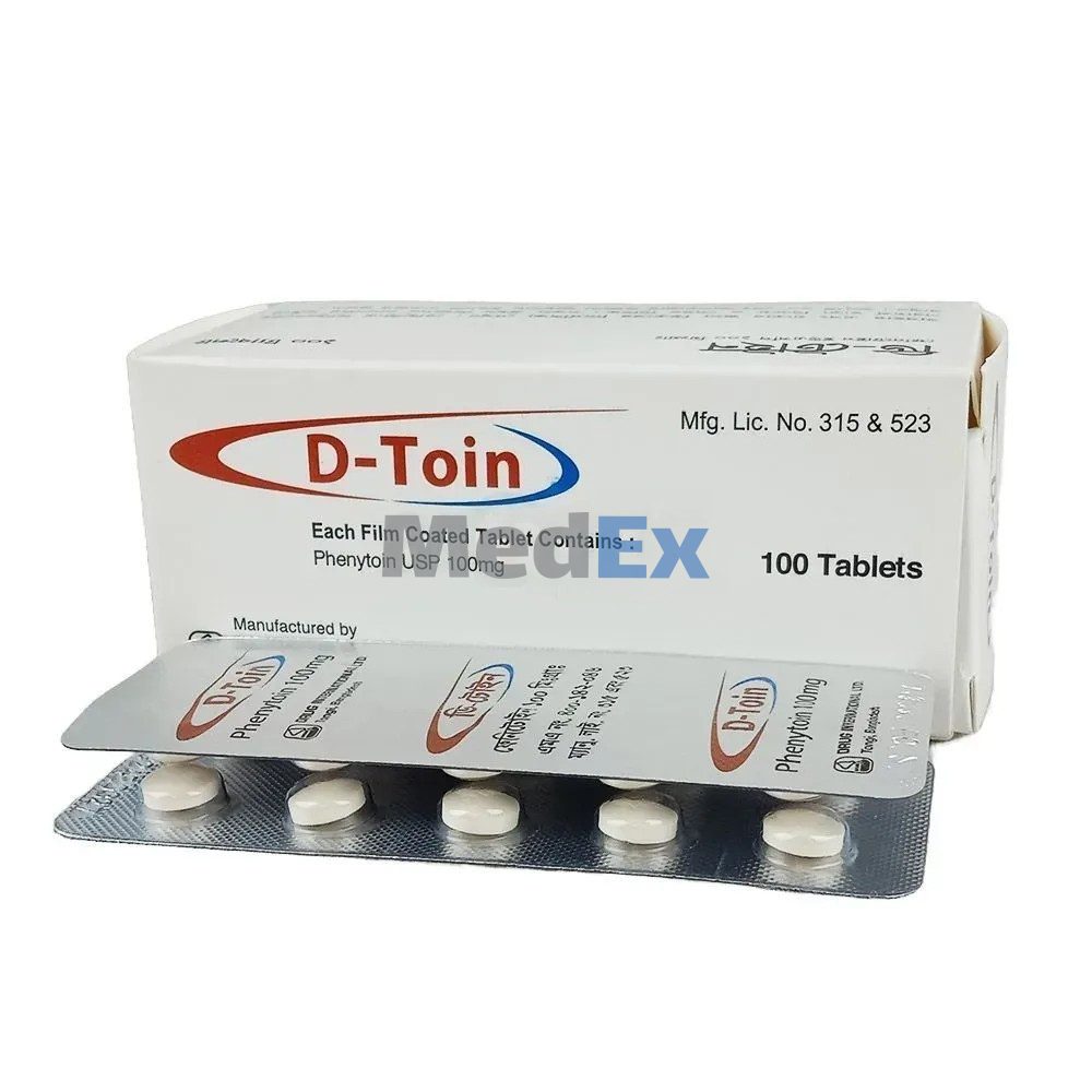 D-Toin | 100 mg | Tablet | ডি-টোইন ১০০ মি.গ্রা. ট্যাবলেট | Drug ...