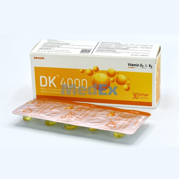 DK 4000 | 4000 IU+100 mcg | Capsule | ডিকে ৪০০০ ৪০০০ আই ইউ+১০০ মাইক্রো ...