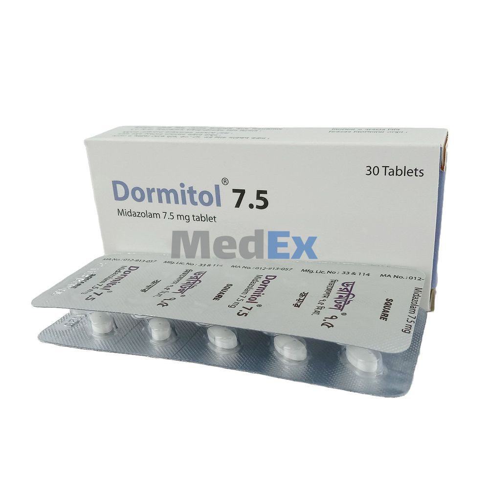 Dormitol | 7.5 mg | Tablet | ডরমিটল ৭.৫ মি.গ্রা. ট্যাবলেট | Square ...