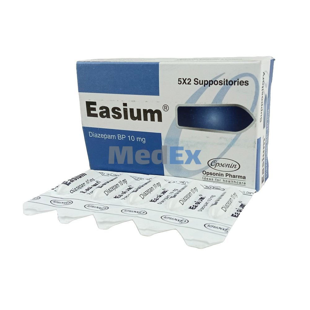 Easium | 10 mg | Suppository | ইজিয়াম ১০ মি.গ্রা. সাপোজিটরি | Opsonin ...
