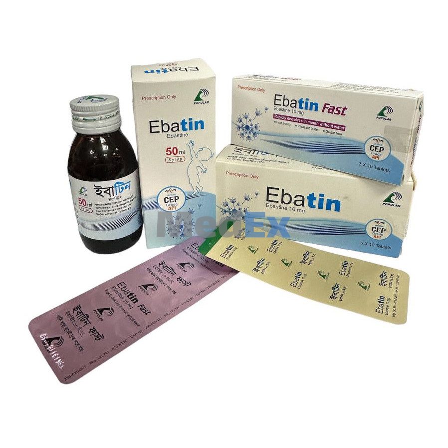 Ebatin Fast | 10 mg | Tablet | ইবাটিন ফাস্ট ১০ মি.গ্রা. ট্যাবলেট ...