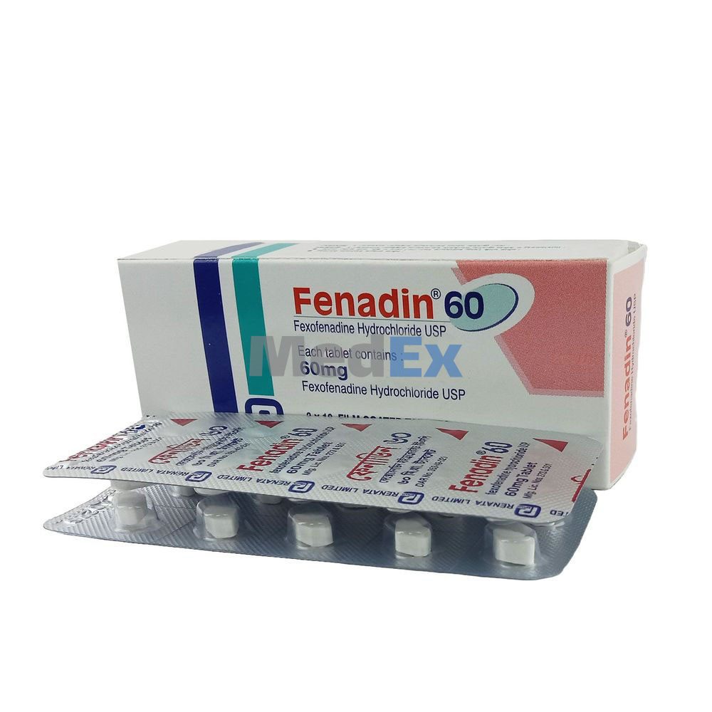 Fenadin | 60 mg | Tablet | ফেনাডিন ৬০ মি.গ্রা. ট্যাবলেট | Renata PLC ...