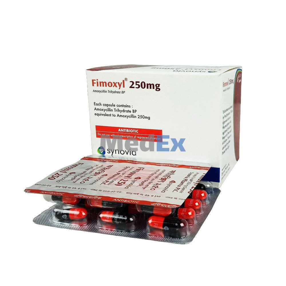 Fimoxyl | 250 mg | Capsule | ফাইমক্সিল ২৫০ মি.গ্রা. ক্যাপসুল | Synovia ...