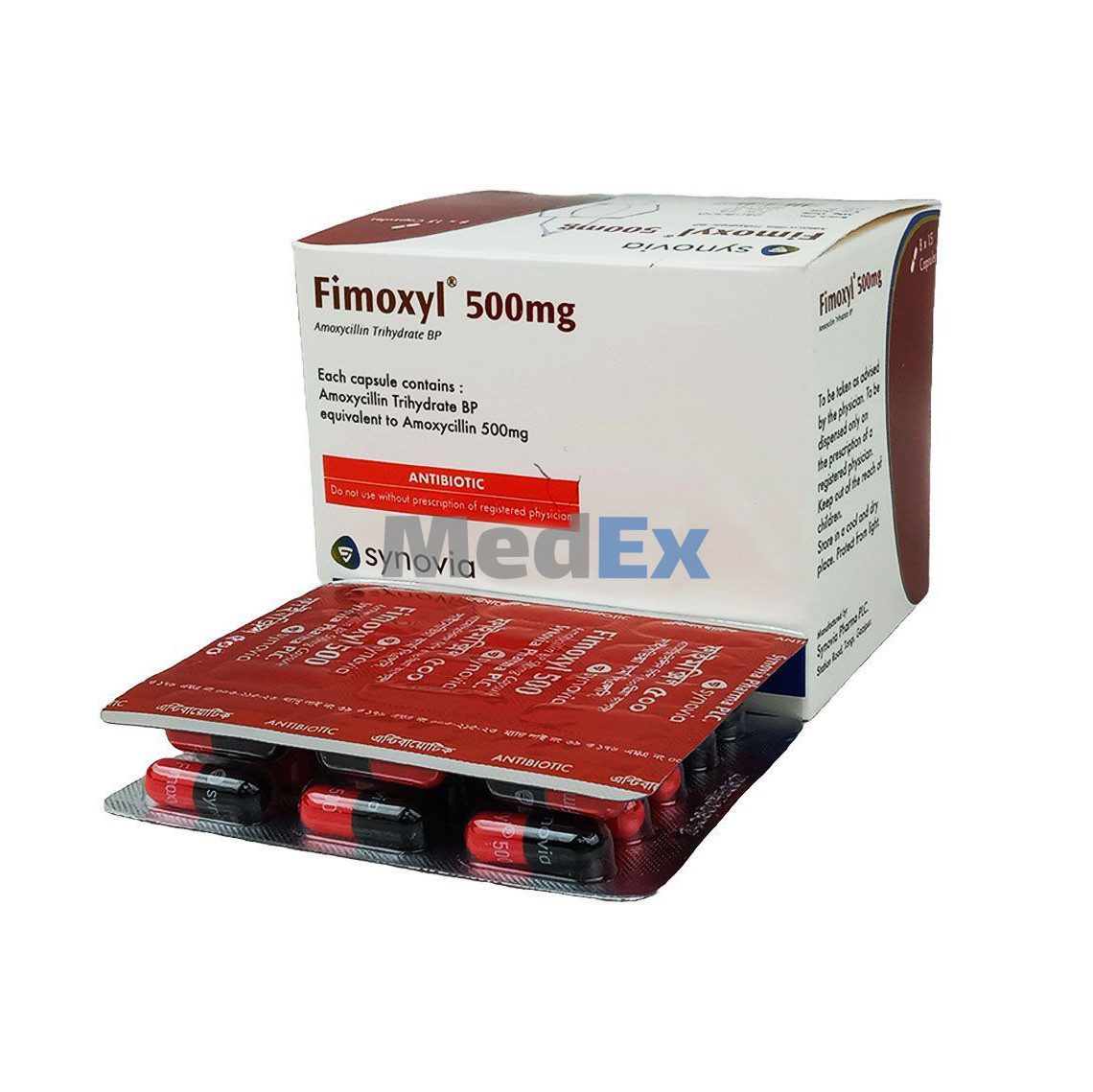Fimoxyl | 500 mg | Capsule | ফাইমক্সিল ৫০০ মি.গ্রা. ক্যাপসুল | Synovia ...