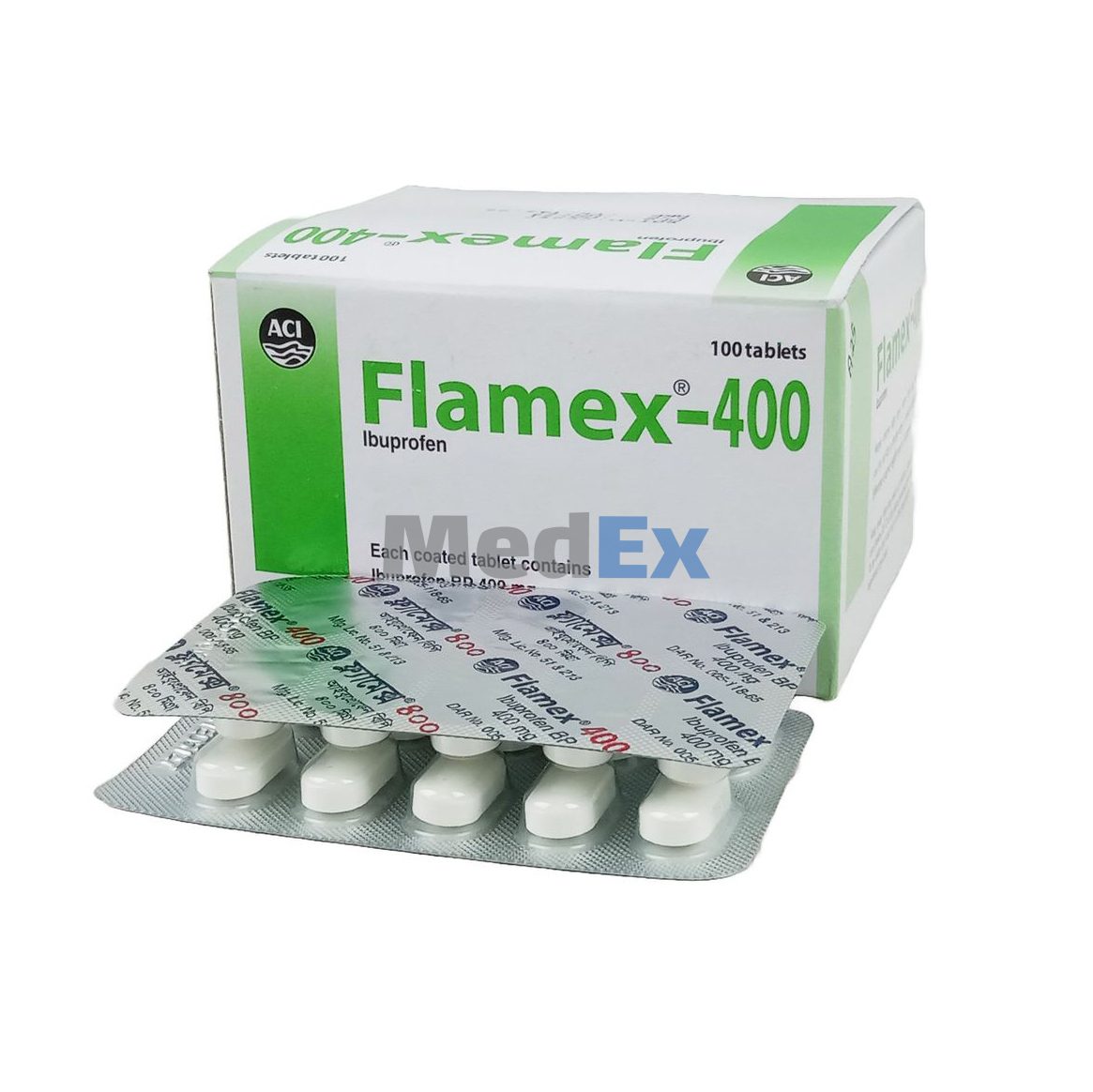 Flamex | 400 mg | Tablet | ফ্ল্যামেক্স ৪০০ মি.গ্রা. ট্যাবলেট | ACI Limited | Indications ...