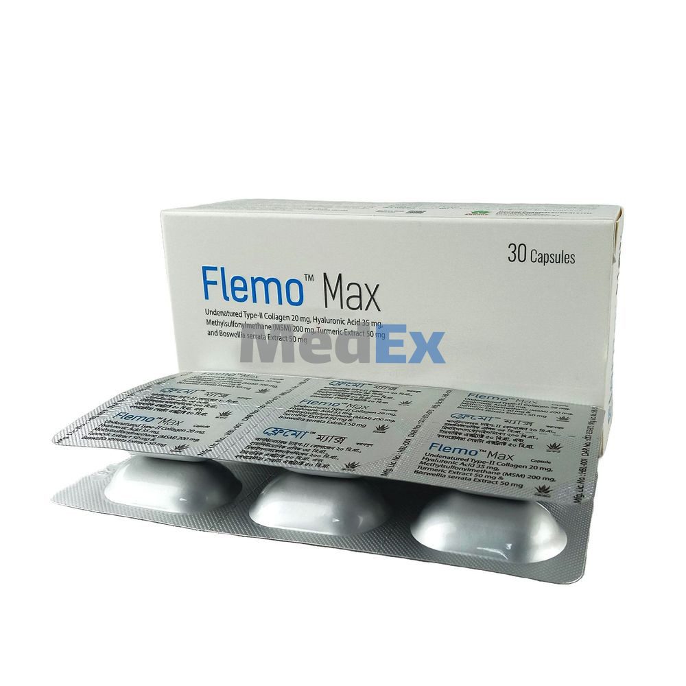 Flemo Max | 20 mg+35 mg+200 mg+50 mg+50 mg | Capsule | ফ্লেমো ম্যাক্স ...