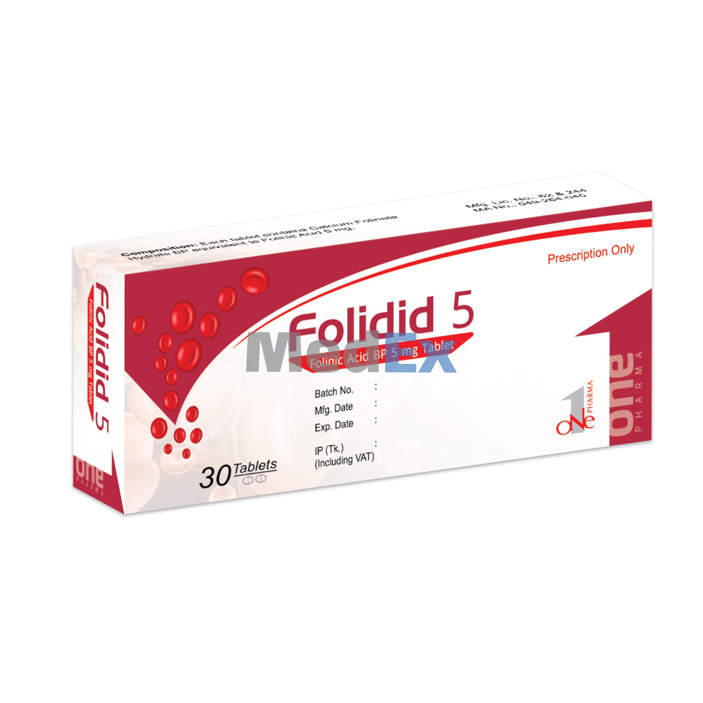 Folidid | 5 mg | Tablet | ফলিডিড ৫ মি.গ্রা. ট্যাবলেট | One Pharma Ltd ...