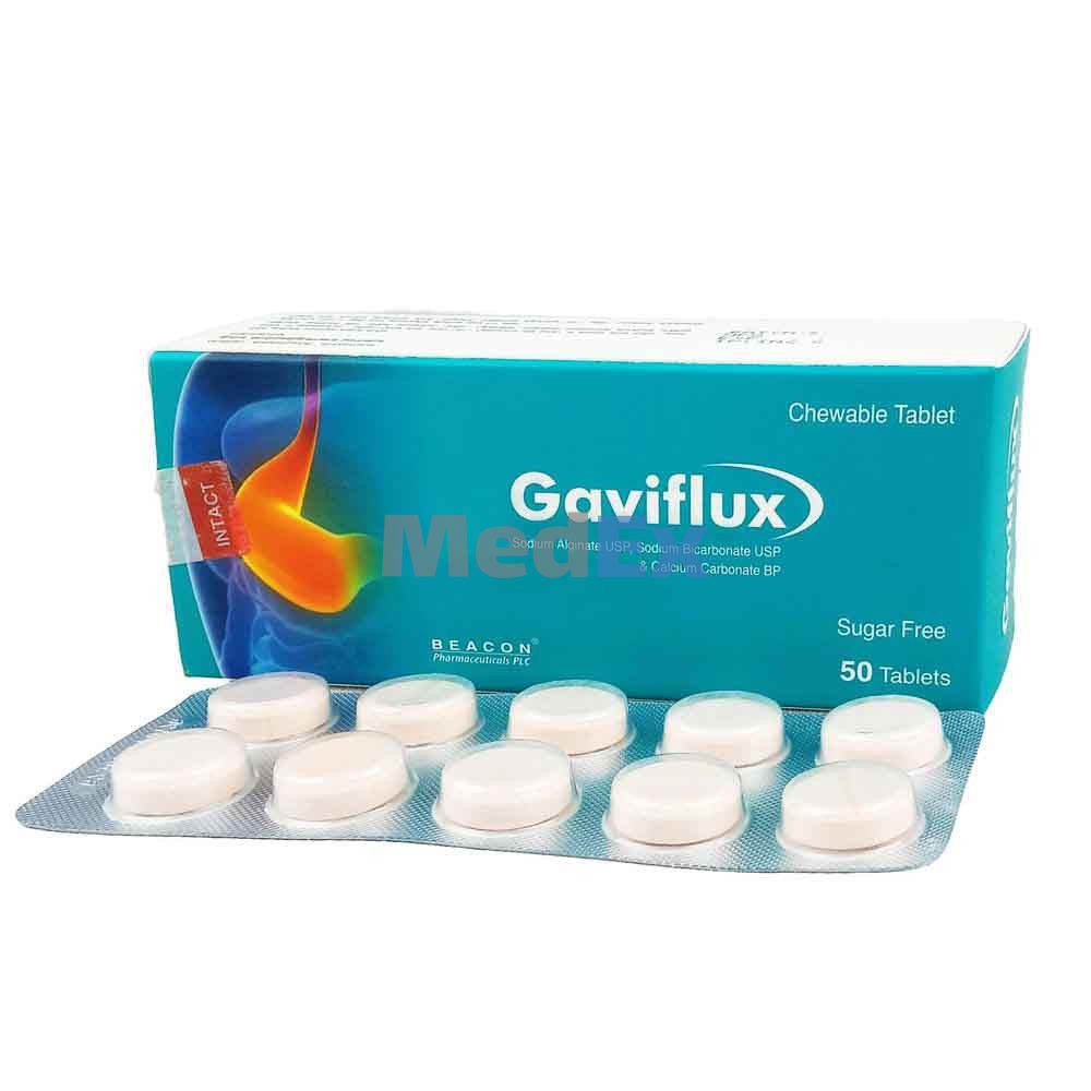 Gaviflux | 250 mg+133.5 mg+80 mg | Chewable Tablet | গ্যাভিফ্লাক্স ২৫০ ...