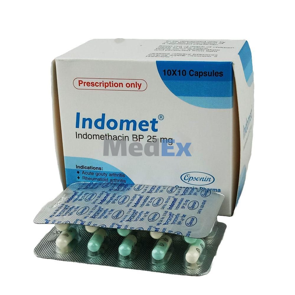 ইনডোমেট ২৫ মি.গ্রা. ক্যাপসুল | Indomet | 25 mg | Capsule | Opsonin Pharma Ltd. | Indications ...