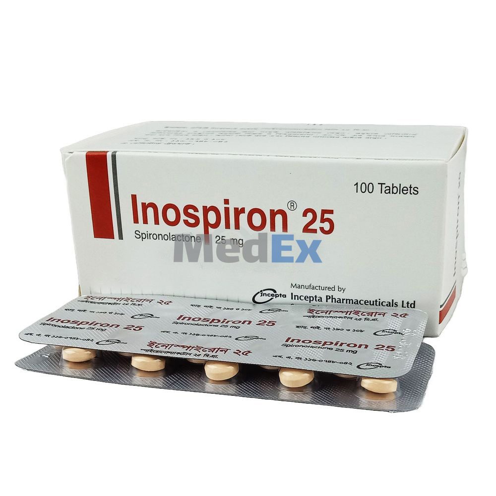 Inospiron | 25 mg | Tablet | ইনোস্পাইরোন ২৫ মি.গ্রা. ট্যাবলেট | Incepta ...