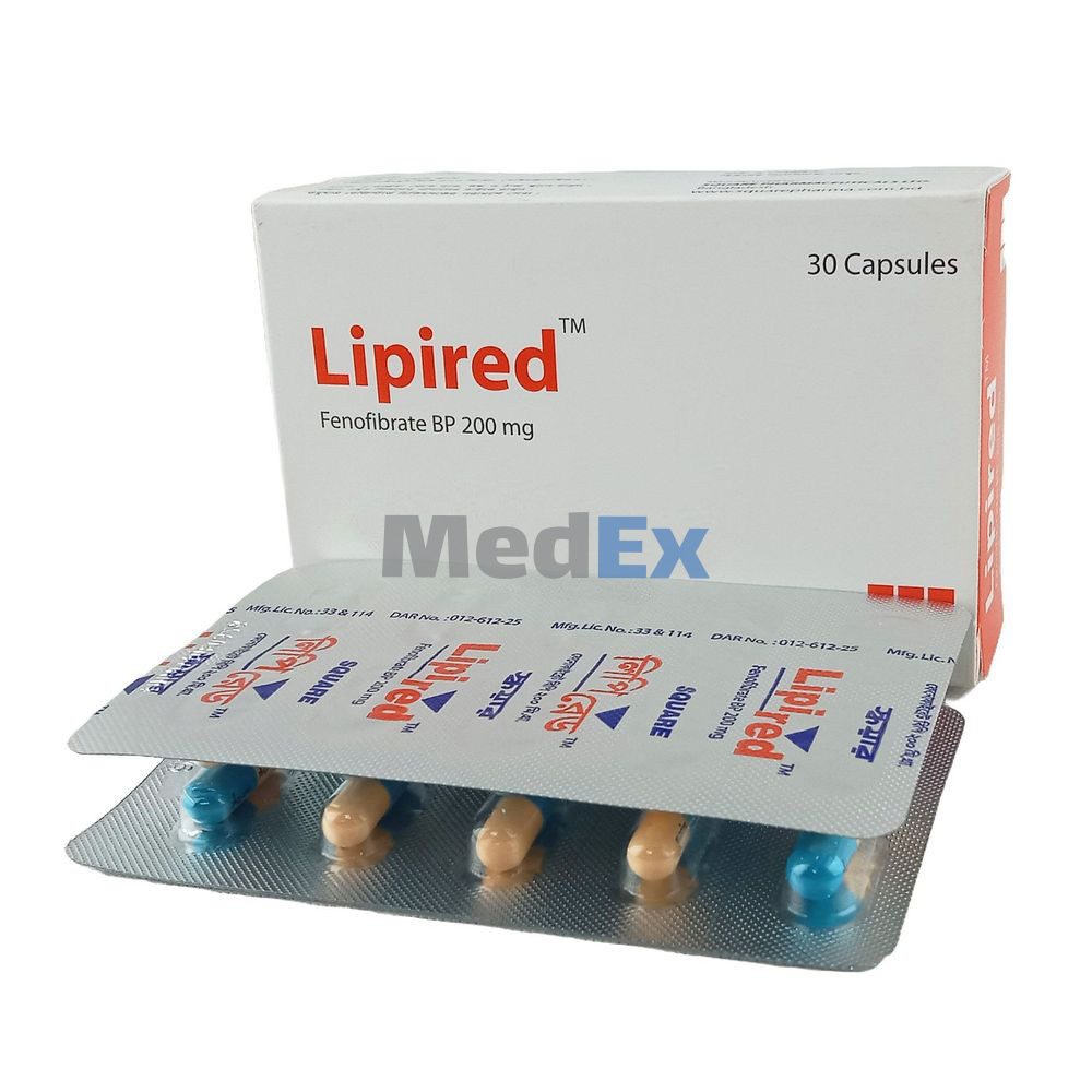 Lipired | 200 mg | Capsule | লিপিরেড ২০০ মি.গ্রা. ক্যাপসুল | Square ...
