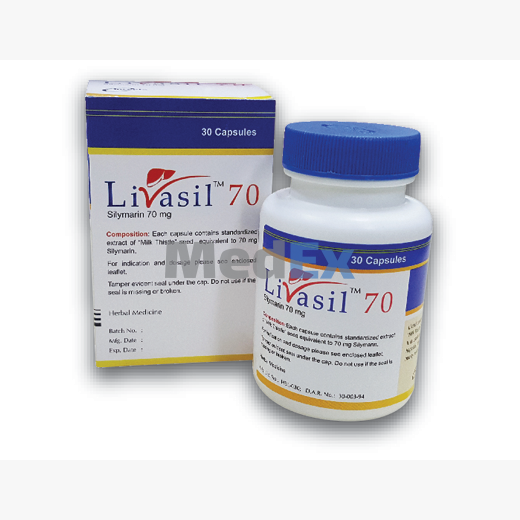 Livasil | 70 mg | Capsule | লিভাসিল ৭০ মি.গ্রা. ক্যাপসুল | Incepta ...