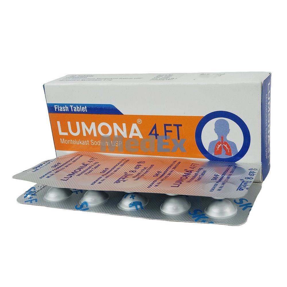Lumona FT | 4 mg | Flash Tablet | লুমনা এফটি ৪ মি.গ্রা. ট্যাবলেট ...
