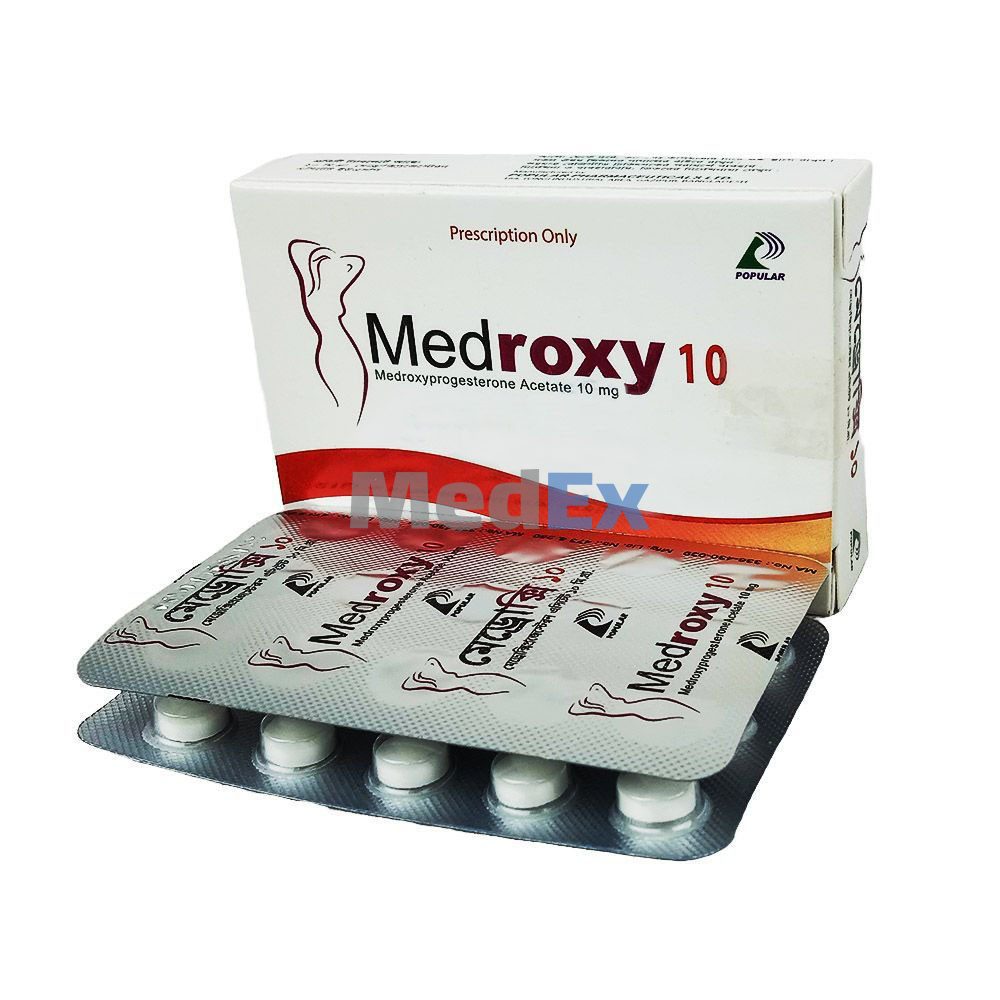 Medroxy | 10 mg | Tablet | মেড্রোক্সি ১০ মি.গ্রা. ট্যাবলেট | Popular ...
