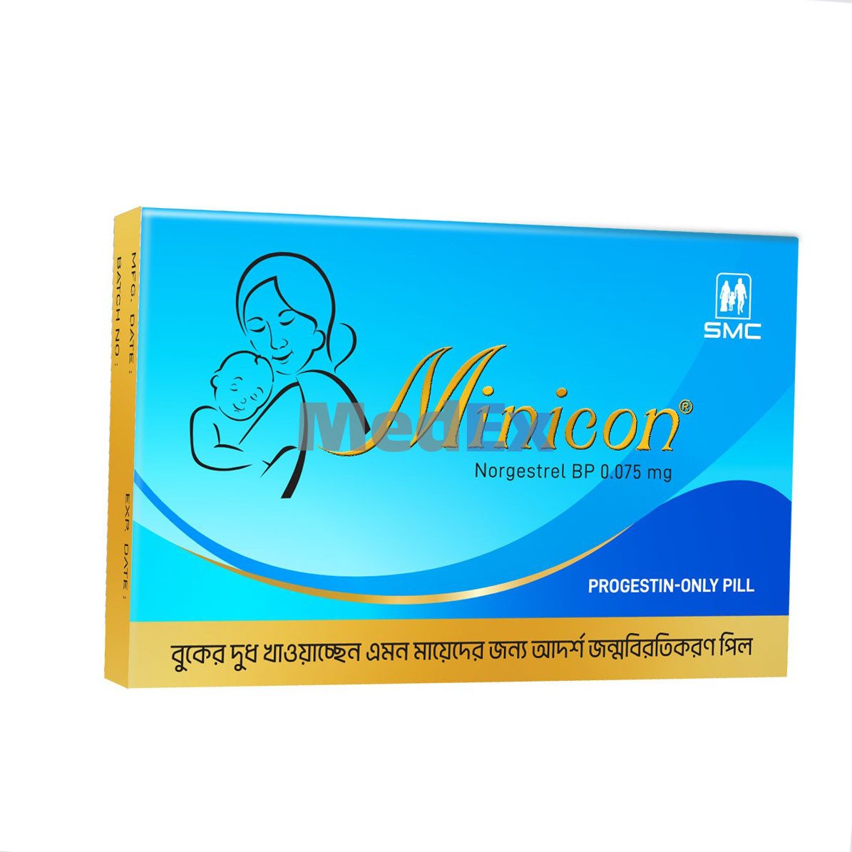মিনিকন ০.০৭৫ মি.গ্রা. ট্যাবলেট | Minicon | 0.075 mg | Tablet | SMC ...
