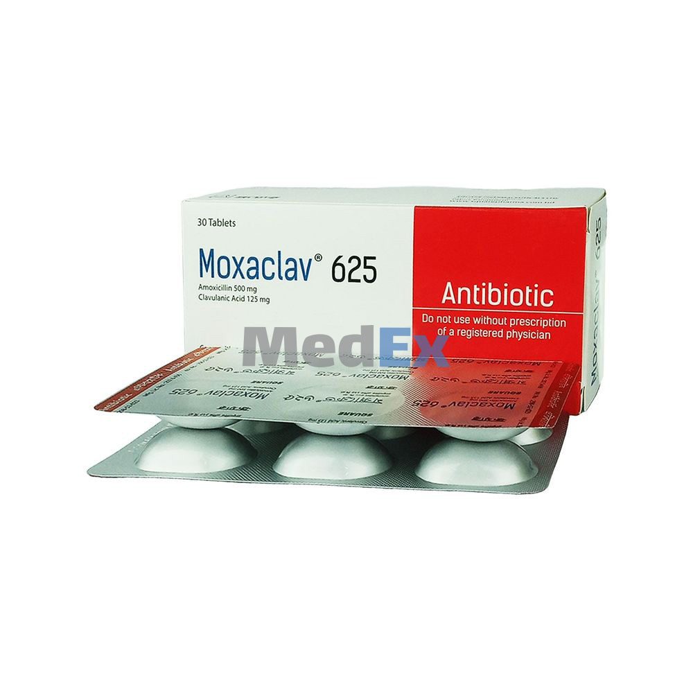 Moxaclav | 500 mg+125 mg | Tablet | মক্সাক্লেভ ৫০০ মি.গ্রা.+১২৫ মি.গ্রা ...