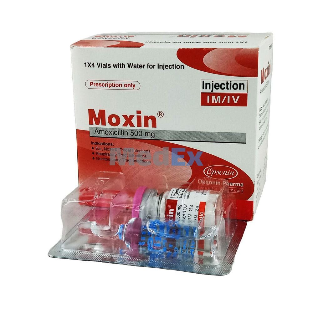 Moxin | 500 mg/vial | Injection | মক্সিন ৫০০ মি.গ্রা./ভায়াল ইঞ্জেকসন ...