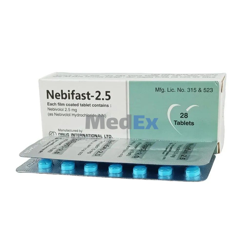 Nebifast | 2.5 mg | Tablet | নেবিফাস্ট ২.৫ মি.গ্রা. ট্যাবলেট | Drug ...
