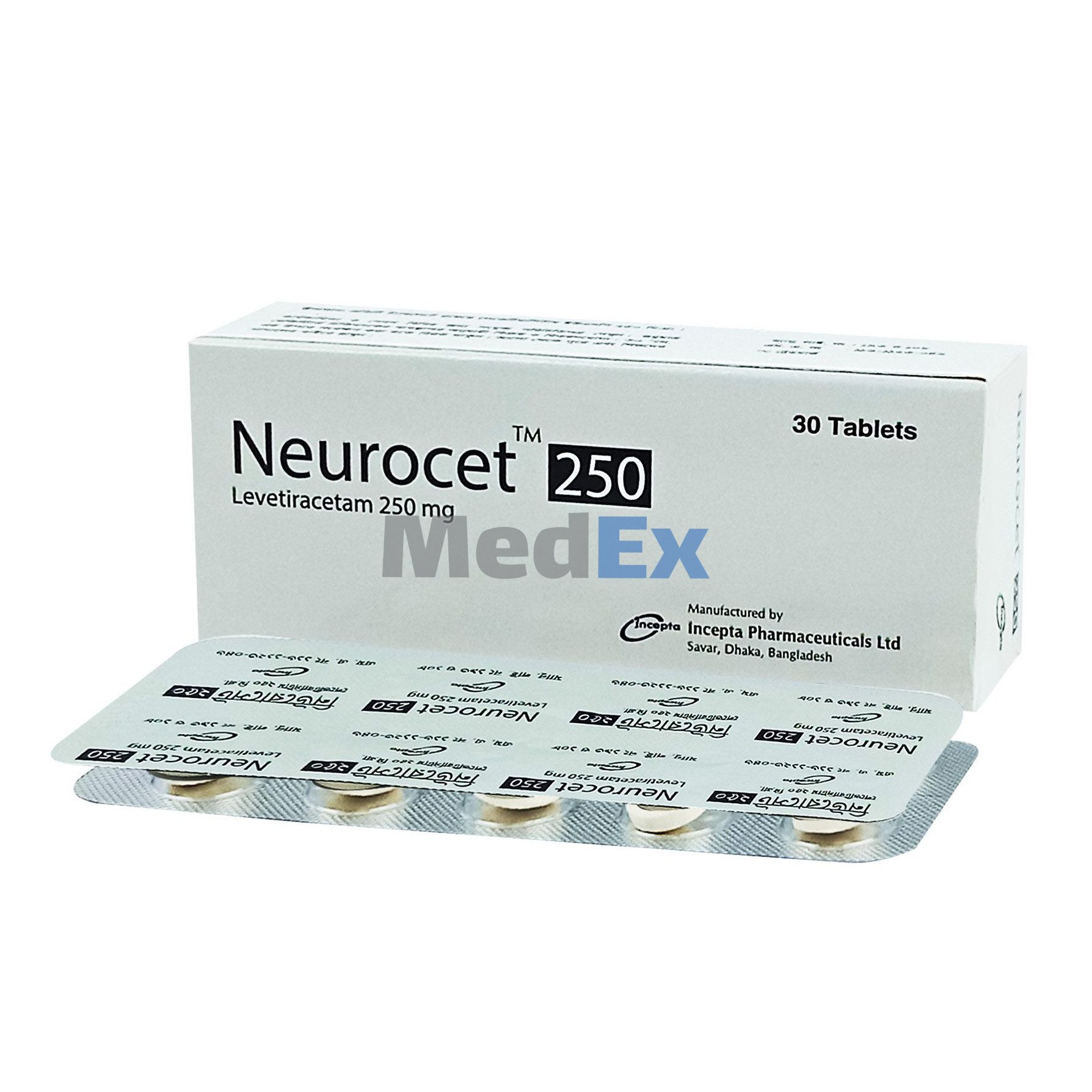 Neurocet | 250 mg | Tablet | নিউরোসেট ২৫০ মি.গ্রা. ট্যাবলেট | Incepta ...