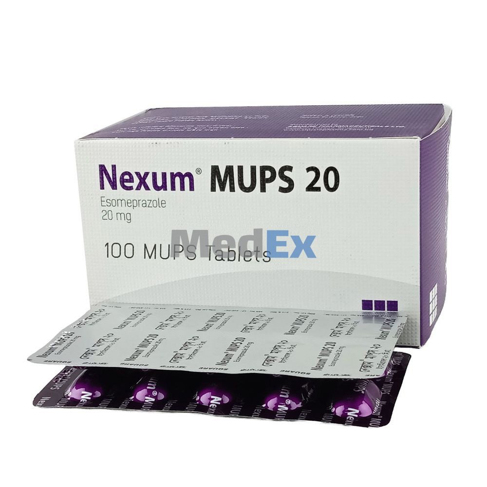 Nexum MUPS | 20 mg | Tablet | নেক্সাম মাপ্‌স ২০ মি.গ্রা. ট্যাবলেট ...