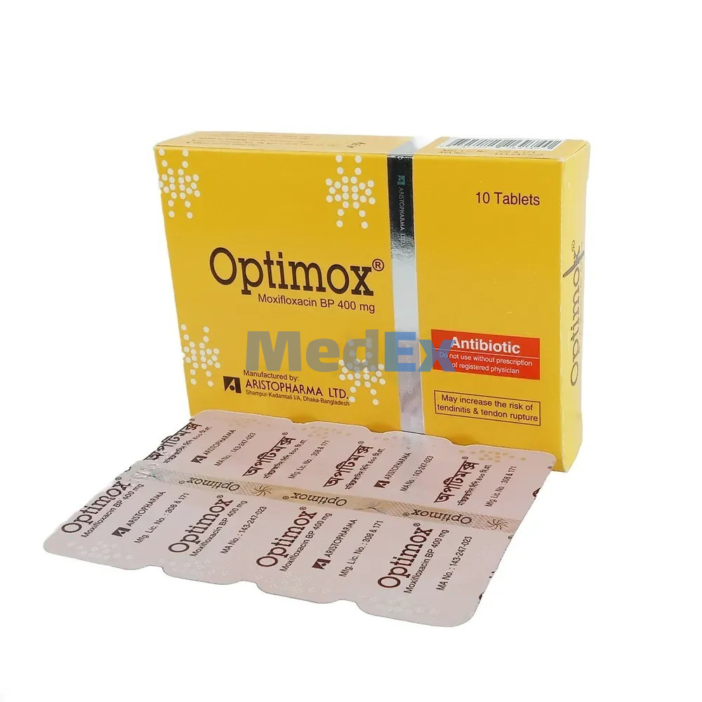 Optimox | 400 mg | Tablet | অপটিমক্স ৪০০ মি.গ্রা. ট্যাবলেট | Aristopharma Ltd. | Indications ...