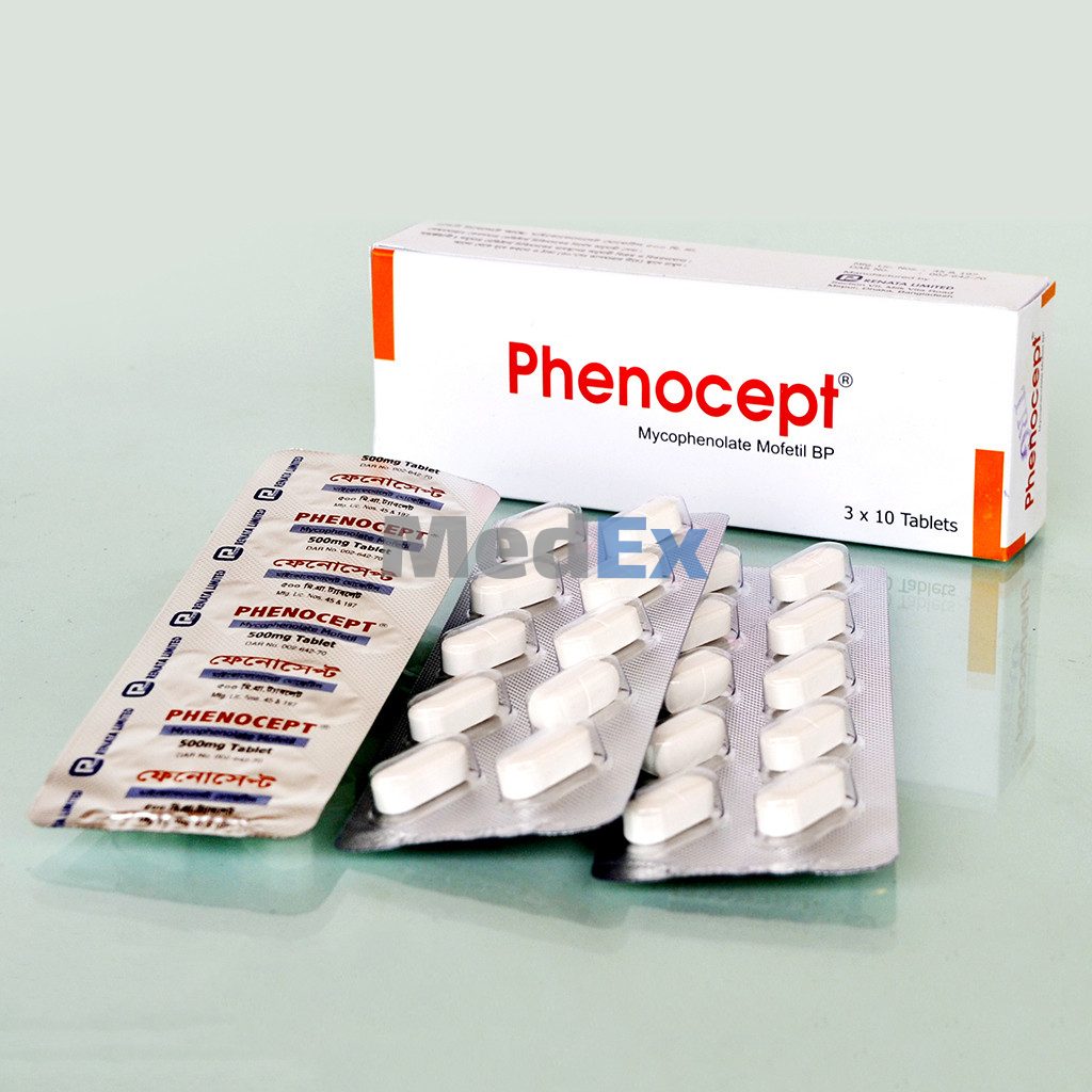 Phenocept | 500 mg | Tablet | ফেনোসেপ্ট ৫০০ মি.গ্রা. ট্যাবলেট | Renata ...