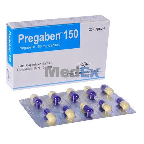 প্রিগাবেন ১৫০ মি.গ্রা. ক্যাপসুল | Pregaben | 150 mg | Capsule | Incepta ...