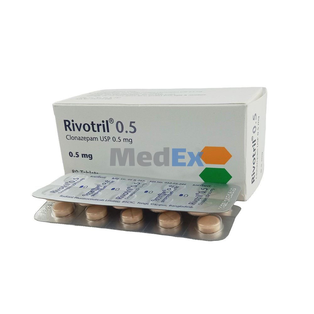 রিভোট্রিল ০.৫ মি.গ্রা. ট্যাবলেট | Rivotril | 0.5 mg | Tablet | Radiant ...