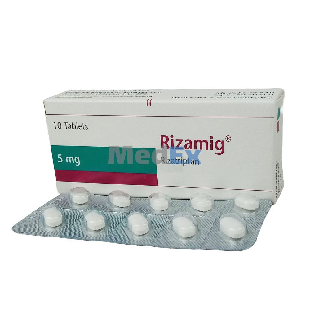 Rizamig | 5 mg | Tablet | রিজামিগ ৫ মি.গ্রা. ট্যাবলেট | Healthcare ...