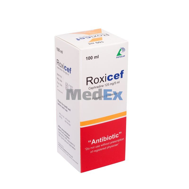 রক্সিসেফ ১২৫ মি.গ্রা./৫ মি.লি. সাসপেনশন | Roxicef | 125 mg/5 ml ...