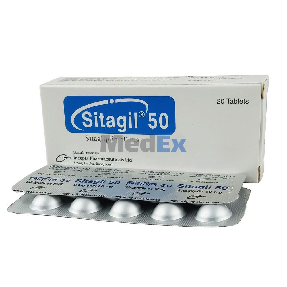Sitagil | 50 mg | Tablet | সিটাগিল ৫০ মি.গ্রা. ট্যাবলেট | Incepta ...