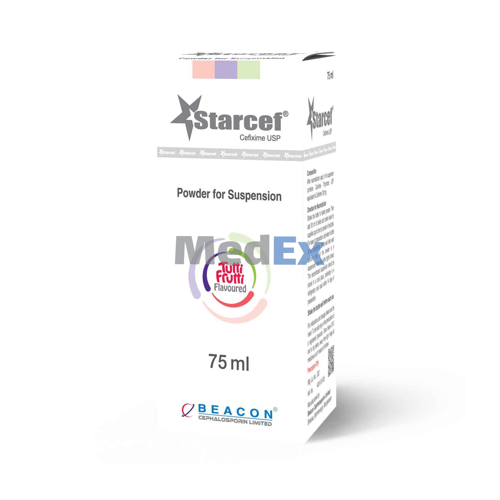 স্টারসেফ ১০০ মি.গ্রা./৫ মি.লি. সাসপেনশন | Starcef | 100 mg/5 ml ...