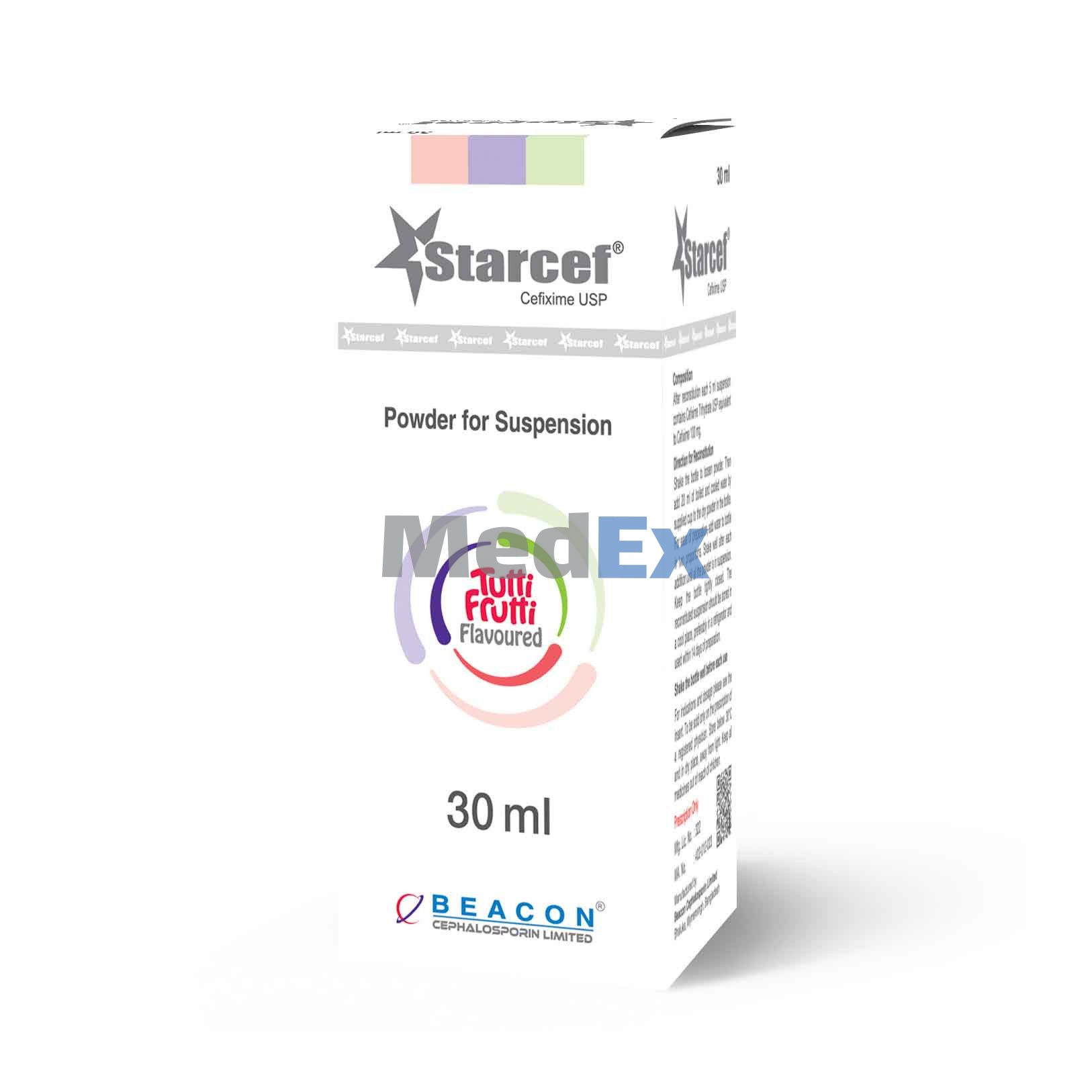 স্টারসেফ ১০০ মি.গ্রা./৫ মি.লি. সাসপেনশন | Starcef | 100 mg/5 ml ...