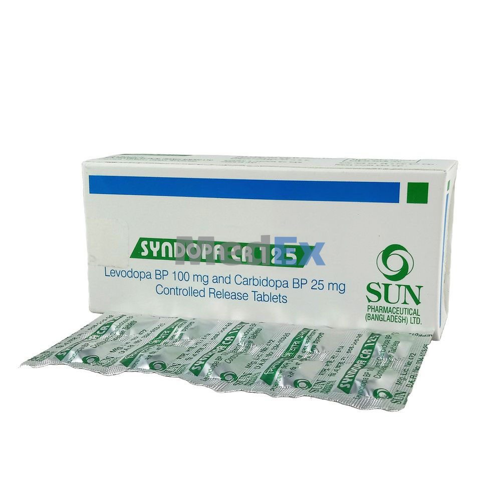 Syndopa CR | 100 mg+25 mg | Tablet | সিনডোপা সিআর ১০০ মি.গ্রা.+২৫ মি ...