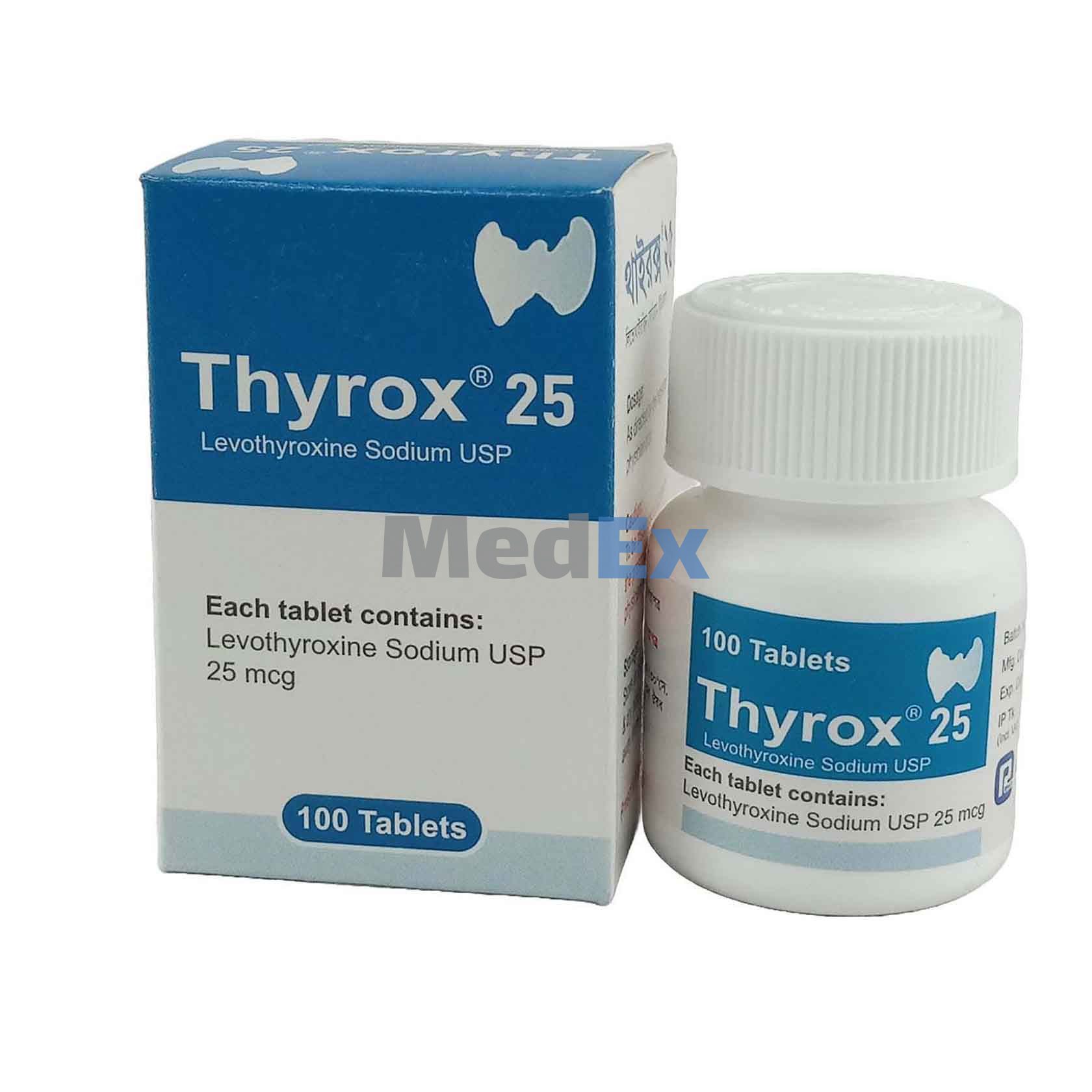 Thyrox | 25 mcg | Tablet | থাইরক্স ২৫ মাইক্রো গ্রাম ট্যাবলেট | Renata ...