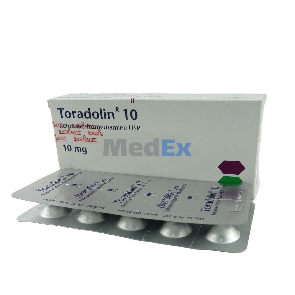 Toradolin | 10 mg | Tablet | টোরাডলিন ১০ মি.গ্রা. ট্যাবলেট | Radiant ...