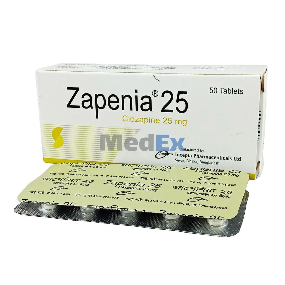 জাপেনিয়া ২৫ মি.গ্রা. ট্যাবলেট | Zapenia | 25 mg | Tablet | Incepta ...